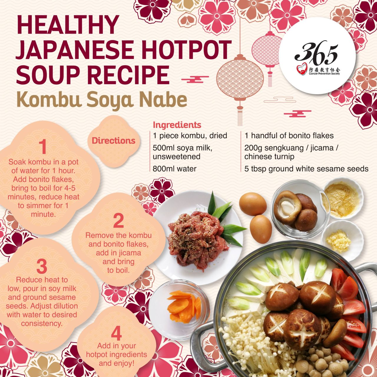 Healthy Japanese Hotpot Soup Recipe | 365 Cancer Prevention Society