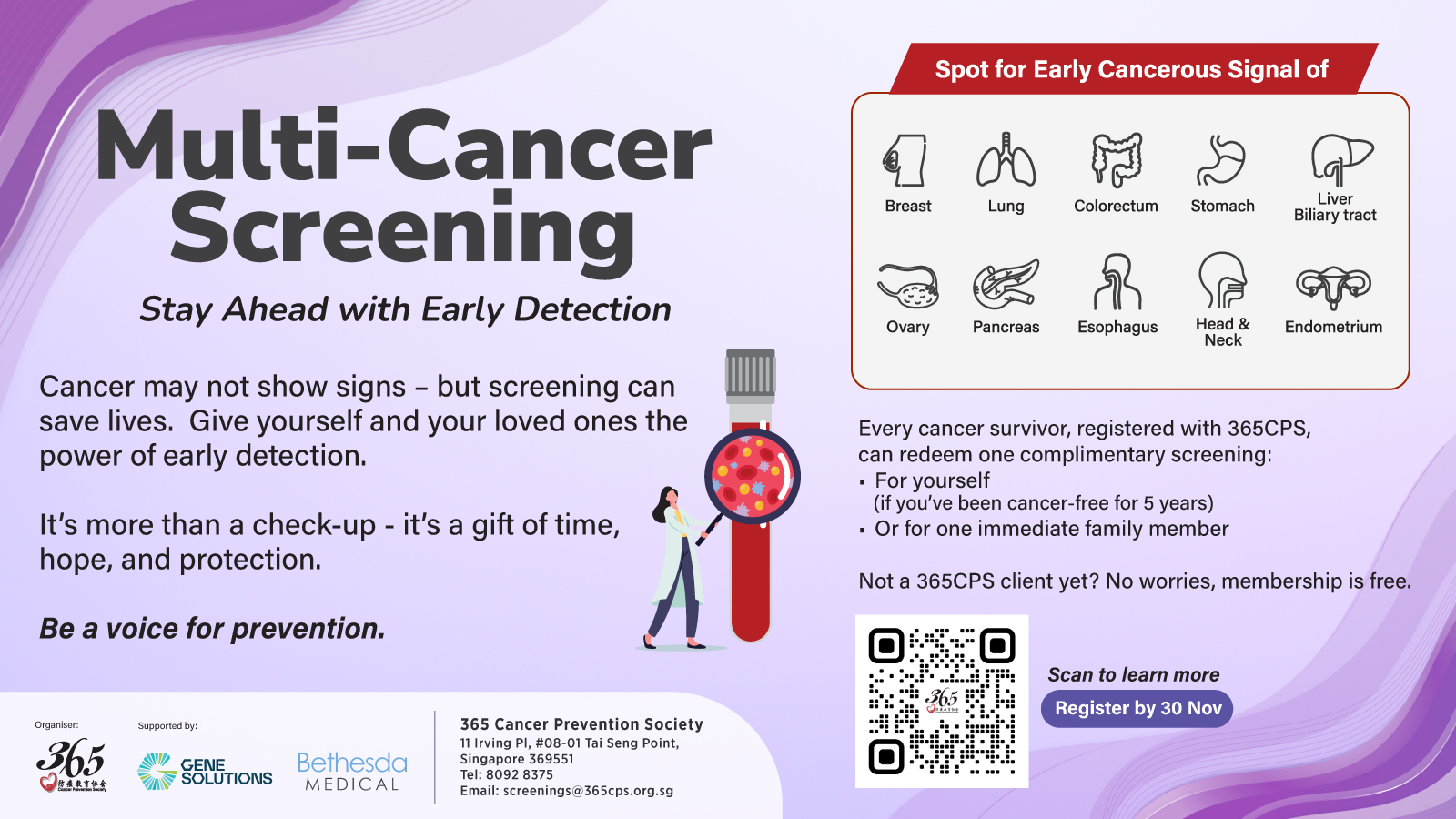 Multi-Cancer Screening - 365 Cancer Prevention Society